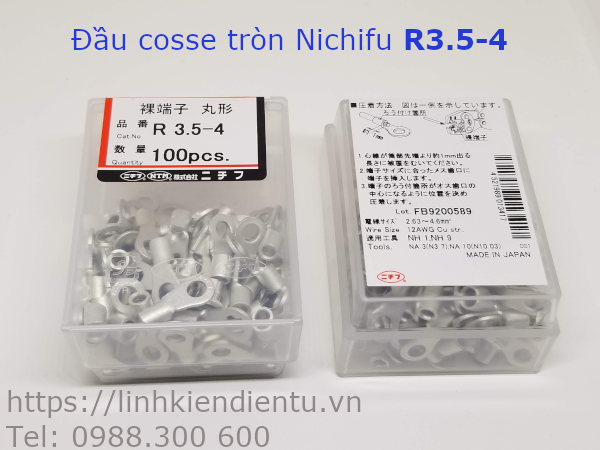 Đầu cosse tròn Nichifu R3.5-4 - FUKIDI