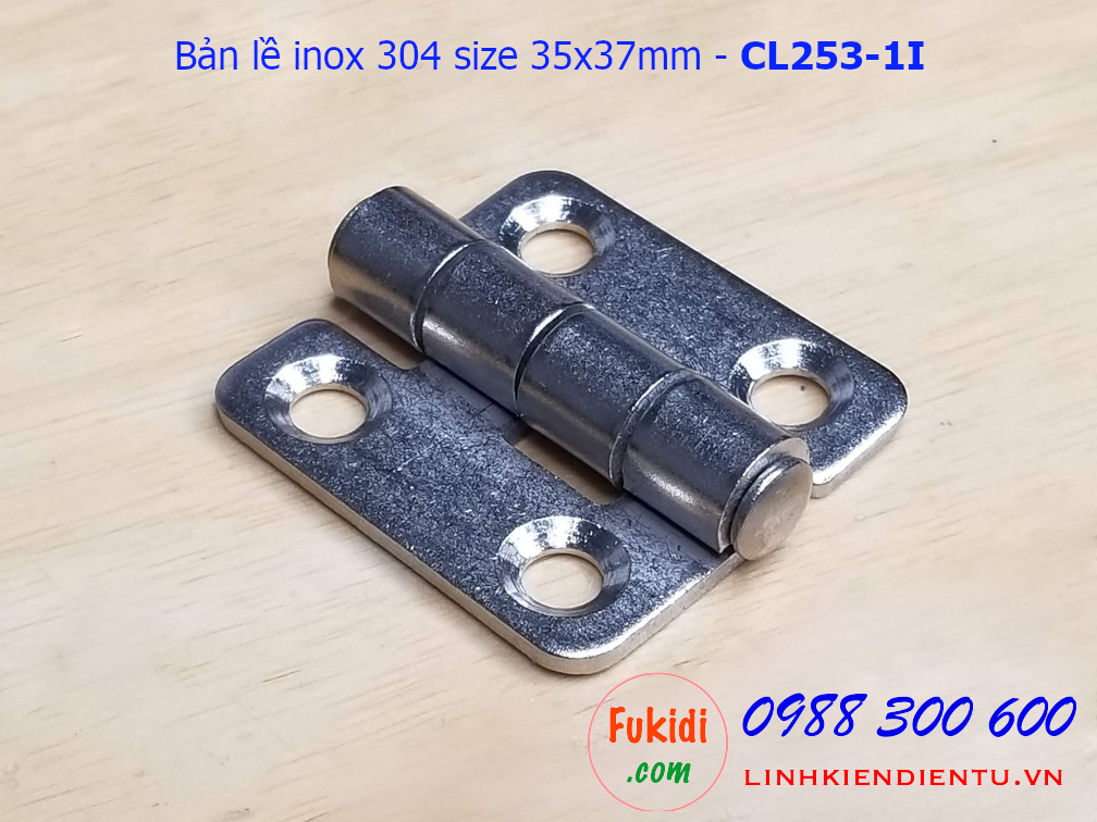 Bản lề tủ điện CL253-1 inox 304 size 35x37mm - CL253-1I - FUKIDI
