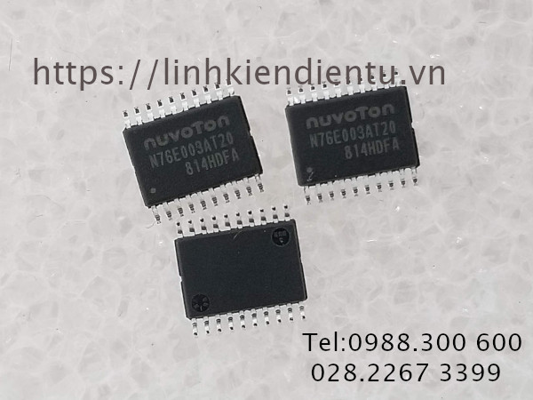 Novoton N76E003AT20 - N76E003 – a 1T-8051 based series MCU | linhkiendeintu.vn - FUKIDI